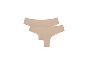 7613108773511 - Lovely Micro Brazilian String 2er-Pack florale Spitze für Damen beige XS