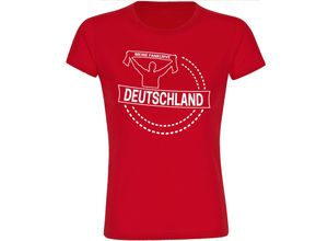 4068859269043 - multifanshop Damen T-Shirt - Deutschland - Meine Fankurve - Druck weiß - Frauen