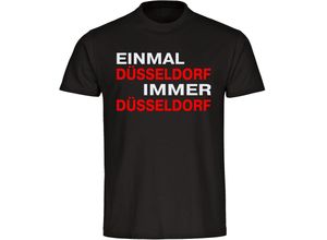 4068859144104 - multifanshop Kinder T-Shirt - Düsseldorf - Einmal Immer - Druck rot - Kind