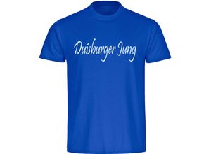 4068859062606 - multifanshop Kinder T-Shirt - Duisburg - Duisburger Jung - Druck weiß - Kind