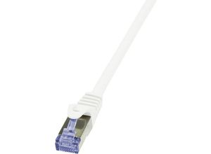 4052792020168 - LogiLink CQ3141S RJ45 Netzwerkkabel Patchkabel CAT 6a S FTP 5000 m Weiß Flammwidrig mit Rastnasenschutz 1 St