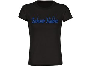 4068859061692 - multifanshop Kinder T-Shirt - Bochum - Bochumer Mädchen - Druck blau - Kind