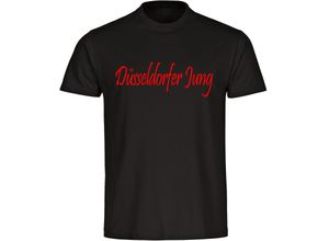 4068859150532 - multifanshop Herren T-Shirt - Düsseldorf - Düsseldorfer Jung - Druck rot - Männer