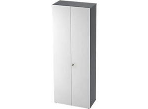 4032062158234 - Schrank TOPAS LINE Akten Garderobenschrank 6 Ordnerhöhen B 800 mm graphit weiß