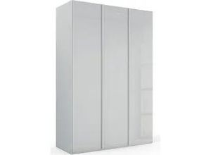 4057651309644 - Drehtürenschrank RAUCH Skat Meridian grau (seidengrau glas seidengrau) B151cm H235cm T63cm Holzwerkstoff Schränke Glasfront inkl Innenspiegel und 4 Innenschubladen