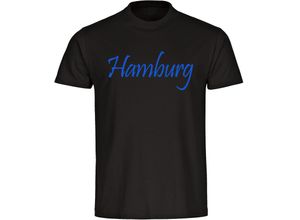 4068859010362 - multifanshop Kinder T-Shirt - Hamburg - Schriftzug - Druck blau - Kind