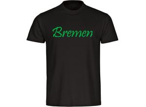 4068859183332 - multifanshop Herren T-Shirt - Bremen - Schriftzug - Druck grün - Männer