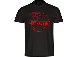 4068859139926 - multifanshop Kinder T-Shirt - Leverkusen - Meine Fankurve - Druck rot - Kind