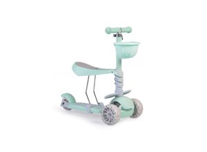 3800146225988 - Kinderroller Bubblegum 2 in 1 Höhe einstellbar Sitz abnehmbar 3 Räder grün