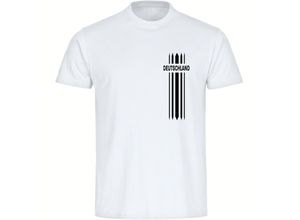 4068859249496 - multifanshop Herren T-Shirt - Deutschland - Streifen - Druck schwarz - Männer