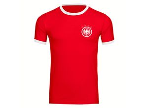 4068859270285 - multifanshop Kontrast T-Shirt - Deutschland - Adler Retro - Druck weiß - Männer