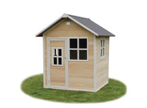 8718469460236 - Exittoys - Exit Holz Spielhaus Loft 100 Natur 149x141x160 cm