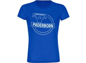 4068859056377 - multifanshop Damen T-Shirt - Paderborn - Meine Fankurve - Druck weiß - Frauen