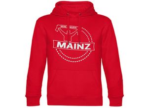4068859140953 - multifanshop Kapuzen Sweatshirt - Mainz - Meine Fankurve - Druck weiß - Hoodie