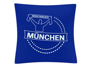 4068859056117 - multifanshop Kissenbezug - München blau - Meine Fankurve - Druck weiß - Kissen