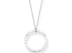 4051245454260 - Kette mit Anhänger THOMAS SABO Kreis silber KE1877-051-14-L90 Halsketten Gr 90 Silber 925 (Sterlingsilber) bunt (silberfarben weiß) Damen mit Zirkonia (synth)