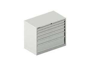 4051273661029 - Select Schubladenschrank 54-27 6 Schübe bis 75 kg B 1023 x T 572 x H 850 mm lichtgrau