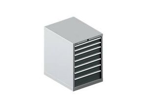 4051273668813 - Select Schubladenschrank 27-36 7 Schübe bis 200 kg B 564 x T 725 x H 800 mm anthrazitgrau weißaluminium