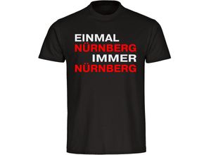 4068859146009 - multifanshop Kinder T-Shirt - Nürnberg - Einmal Immer - Druck rot - Kind