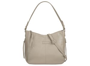 4262434215825 - Shopper BRUNO BANANI Damen Gr B H T 35cm x 28cm x 13cm onesize beige Leder leicht glänzend unifarben Taschen echt Leder