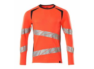 5711074813971 - - T-Shirt Langarm moderne Passform T-shirt Gr s one Hi-vis rot schwarzblau