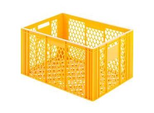 4026698002764 - Euro Box Bäcker-Kasten lebensmittelecht Inhalt 798 L durchbrochene Version gelb-orange