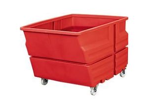 4250101150357 - Mehrzweckbehälter Polyethylen rot 800 l B 1030 x T 1340 x H 900 mm mit Rollen