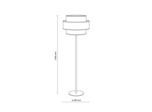 5901780564520 - Stehleuchte Trio Juteschirm orange naturbraun petrol