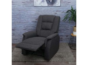 4057651386881 - Fernsehsessel MCW-F23 Relaxsessel Liege Sessel Stoff Textil 102x79x96cm ~ grau ohne Massage- und Wärmefunktion