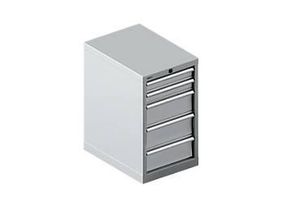 4051273649003 - Select Schubladenschrank 18-27 5 Schübe bis 200 kg B 411 x T 572 x H 700 mm weißaluminium weißaluminium