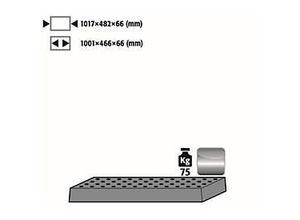 4250101186714 - Lochblecheinsatz Standard für asecos Sicherheitsschränke der Q30 Q90 und S90 Serie Edelstahl 14016 B 1017 x T 482 x H 66 mm bis 75 kg