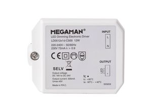 4020856560189 - Rico LED-Treiber 12 w 500 mA 16 - 24 v dimmbar 1 St - Megaman