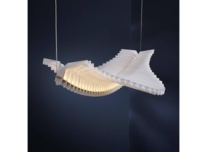 5702410525443 - FRANDSEN LED-Pendellampe Sora weiß messing Papier