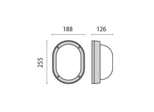 8018367998177 - Performance in Lighting LED-Außenwandleuchte Eko+19 LED 3000K grau