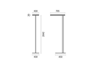 4052075164169 - Performance in Lighting LED-Stehleuchte SL720SL Tast-Dim 15500lm grau