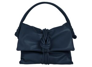 4262427391970 - Henkeltasche SAMANTHA LOOK Damen Gr B H T 33cm x 26cm x 6cm onesize blau Leder clean Taschen echt Leder Made in Italy