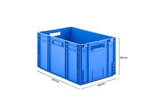 4052939289885 - Euro Box Serie MF 6320 aus PP Inhalt 623 L Durchfassgriff blau