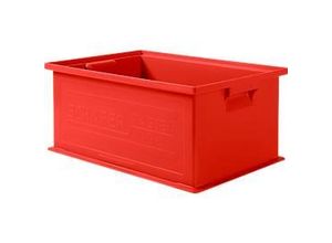 4052939494821 - Stapelkasten Serie 14 6-2 aus Polypropylen mit Griffmulde 21 l rot