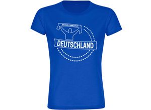 4068859264819 - multifanshop Damen T-Shirt - Deutschland - Meine Fankurve - Druck weiß - Frauen