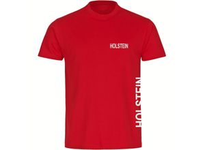 4068859401085 - multifanshop Kinder T-Shirt - Holstein - Brust & Seite - Druck weiß - Kind