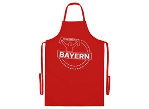 4068859133504 - multifanshop Grillschürze - Bayern - Meine Fankurve - Druck weiß - Schürze