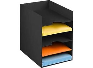 3660141202021 - Horizontaler Organizer 300501 stapelbar 5 Fächer 24x32cm schwarz 3660141202021 Paperflow