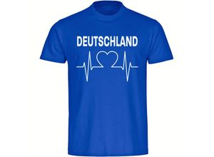 4068859257194 - multifanshop Kinder T-Shirt - Deutschland - Herzschlag - Druck weiß - Kind