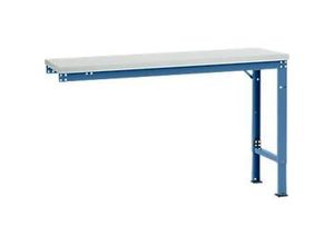 4045916150599 - Ansatztisch UNIVERSAL Spezial 1500 x 800 mm Melamin lichtgrau brillantblau