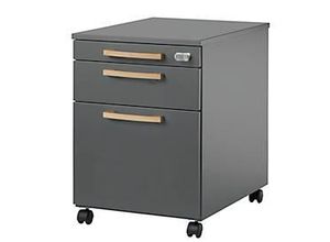 4251898812664 - Select Rollcontainer Start Off Wood Schub Hängeregister & Utensilienauszug B 432 x T 580 x H 595 mm graphit