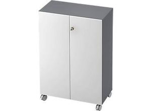 4032062157985 - Rollenschrank TOPAS LINE 3 Ordnerhöhen Türen abschließbar graphit weiß