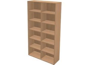 4251898807660 - Genius Regal TETRIS WALL 6 Ordnerhöhen B 1200 x T 420 x H 2250 mm Buche-Dekor