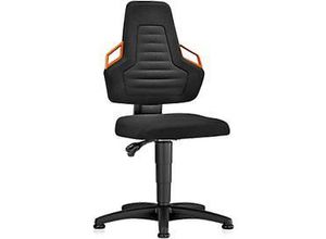 4016849644004 - Arbeitsdrehstuhl Gleiter Stoff schwarz Griffe orange