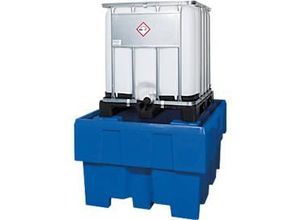 4250101134869 - Asecos - Auffangwanne aus Polyethylen für ibc ohne Gitterrost Volumen 1000 l BxTxH 1280x1660x870 mm für 1 ibc blau