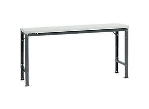 4045916140248 - AU70877016 Arbeits-Grundtisch UNIVERSAL Spezial mit Kunststoffplatte BxTxH = 1750x800x722-1022 mm Anthrazit